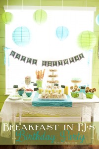 Breakfast in PJ's Birthday Party