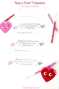 Just a Note Valentine Treat Topper - Capturing Joy with Kristen Duke