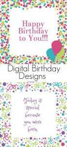 Digital Birthday Card Designs with Birthday Week Celebration ...